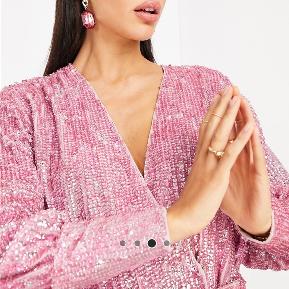 ASOS | Dresses | Asos Edition Sequin Mini Wrap Dress | Poshmark